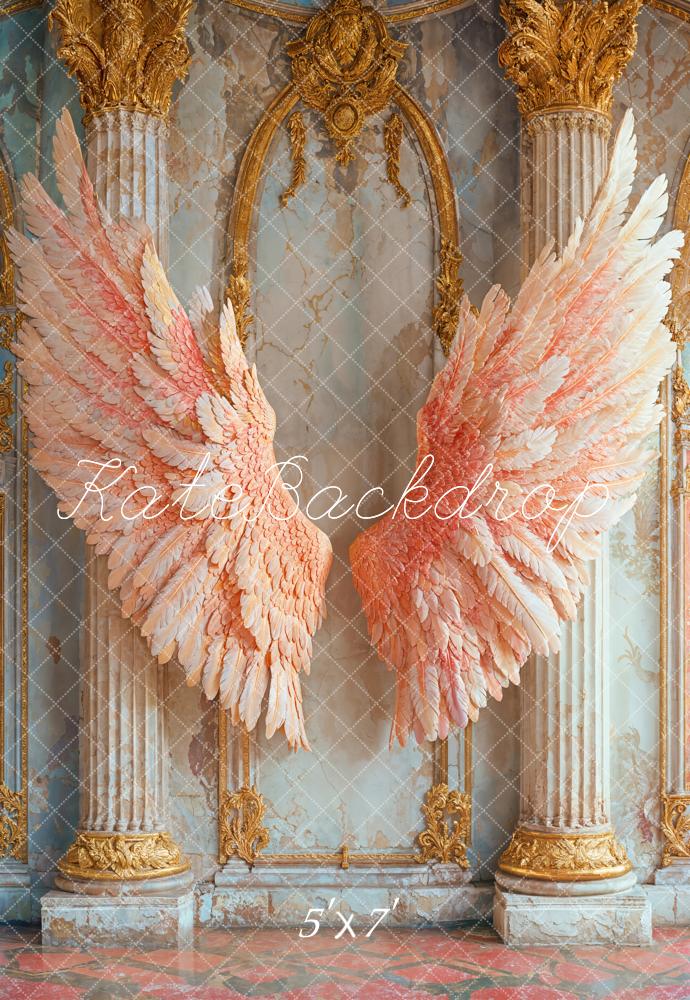 Buy Discount Kate Angel Pink Wings Vintage Backdrop, Absolutely without ...